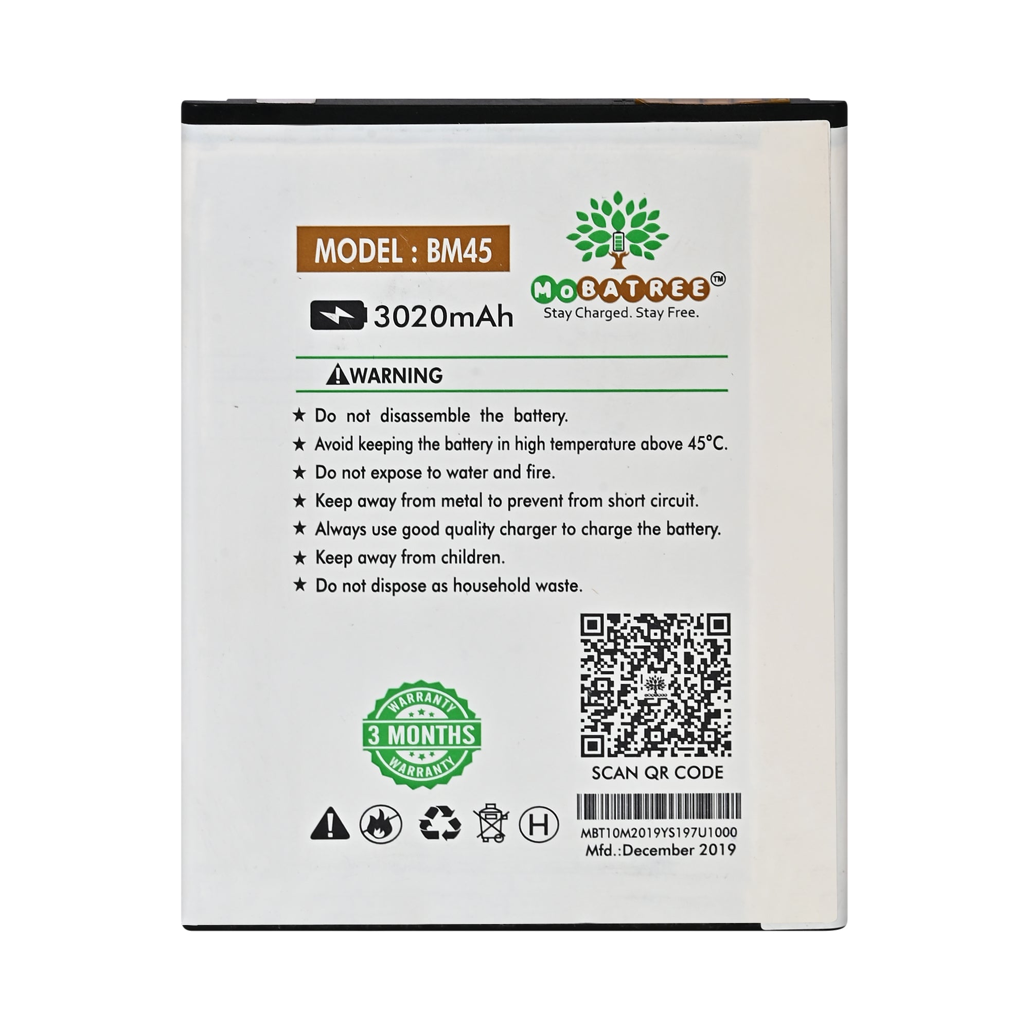 Mobatree Original Mobile battery For Redmi Note 2 - BM45 (6 months Gua ...