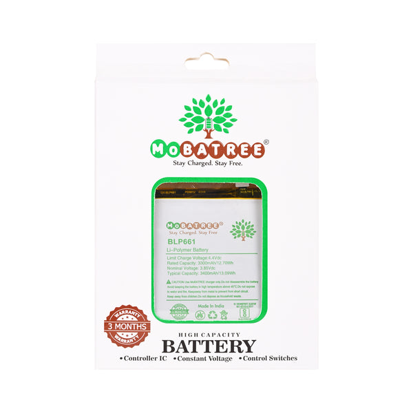 Mobatree Original Mobile Battery for OPPO F7, A3 - BLP661, 3300mAh (6 ...