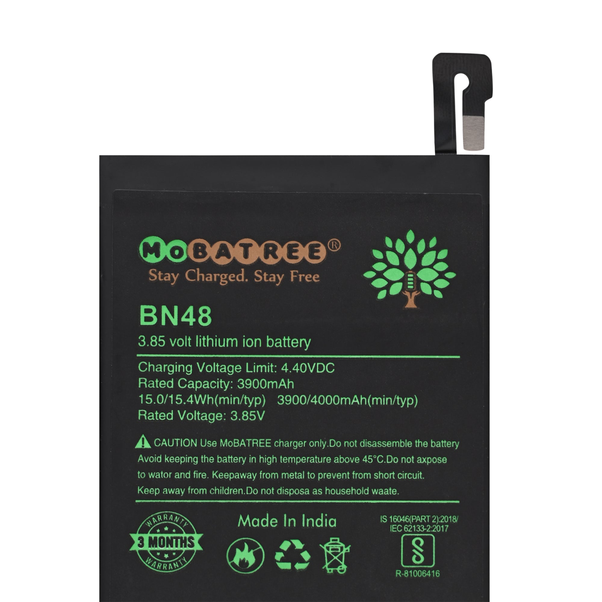Mobatree Original Mobile Battery for Xiaomi Redmi Note 6 PRO - BN48, 4 ...