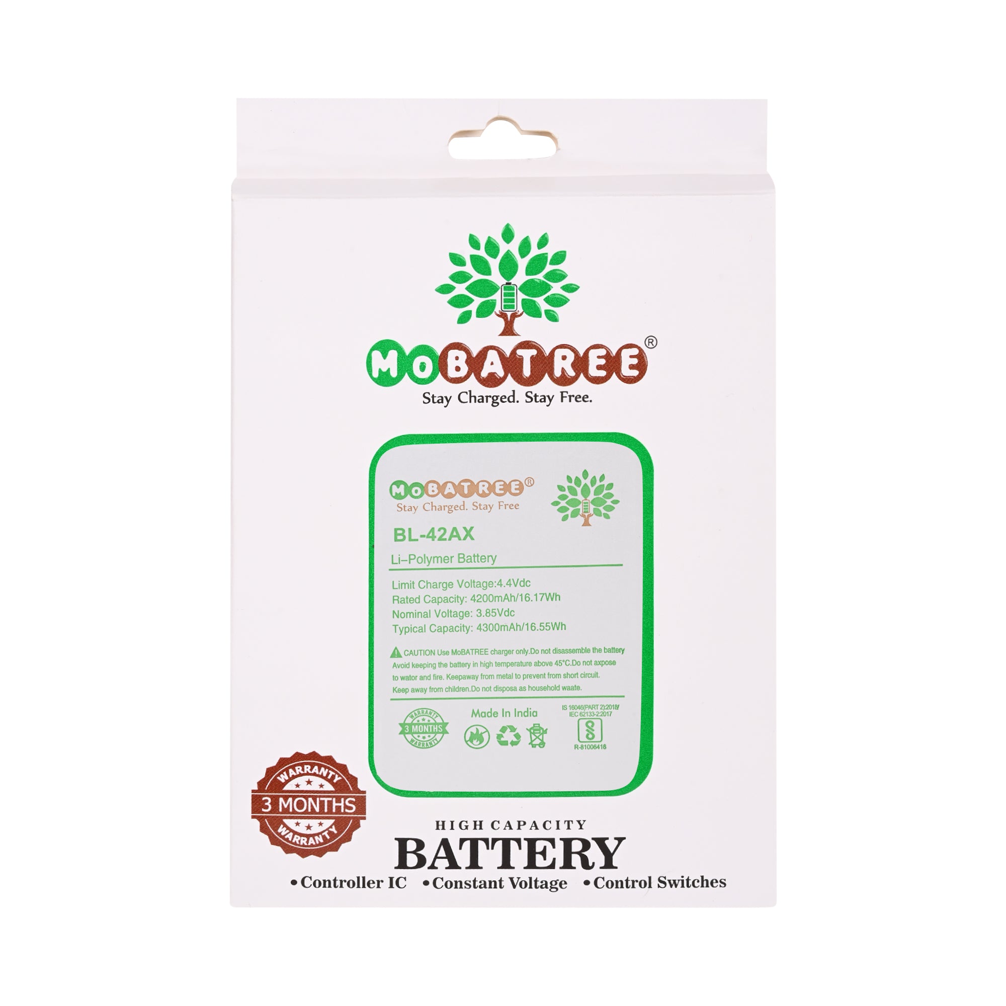 Mobatree BL42AX Original Mobile Battery for Infinix Note 4 , X572, 3650 ...