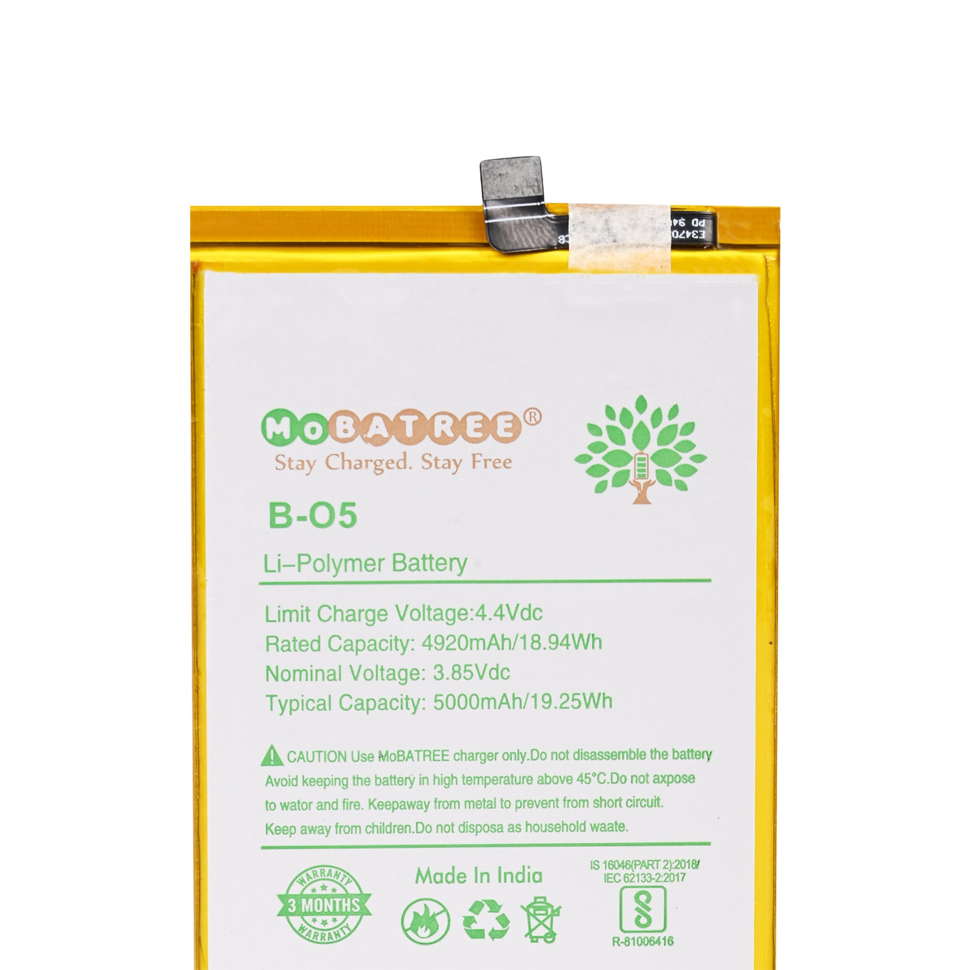 Mobatree BO-5 Original Mobile Battery for VIVO Y12s, VIVO Y20, VIVO Y2 ...