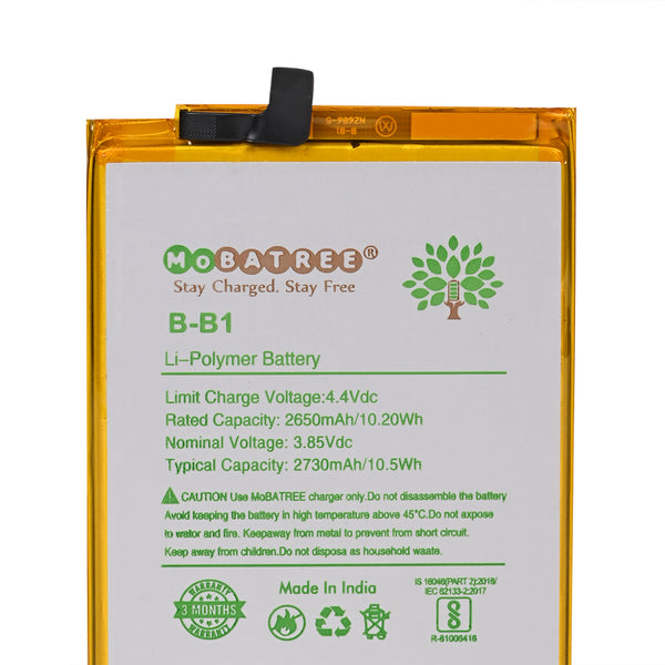 Mobatree B-B1 Original Mobile Battery for Vivo Y55, Y55A, 3300 mAh (6 ...