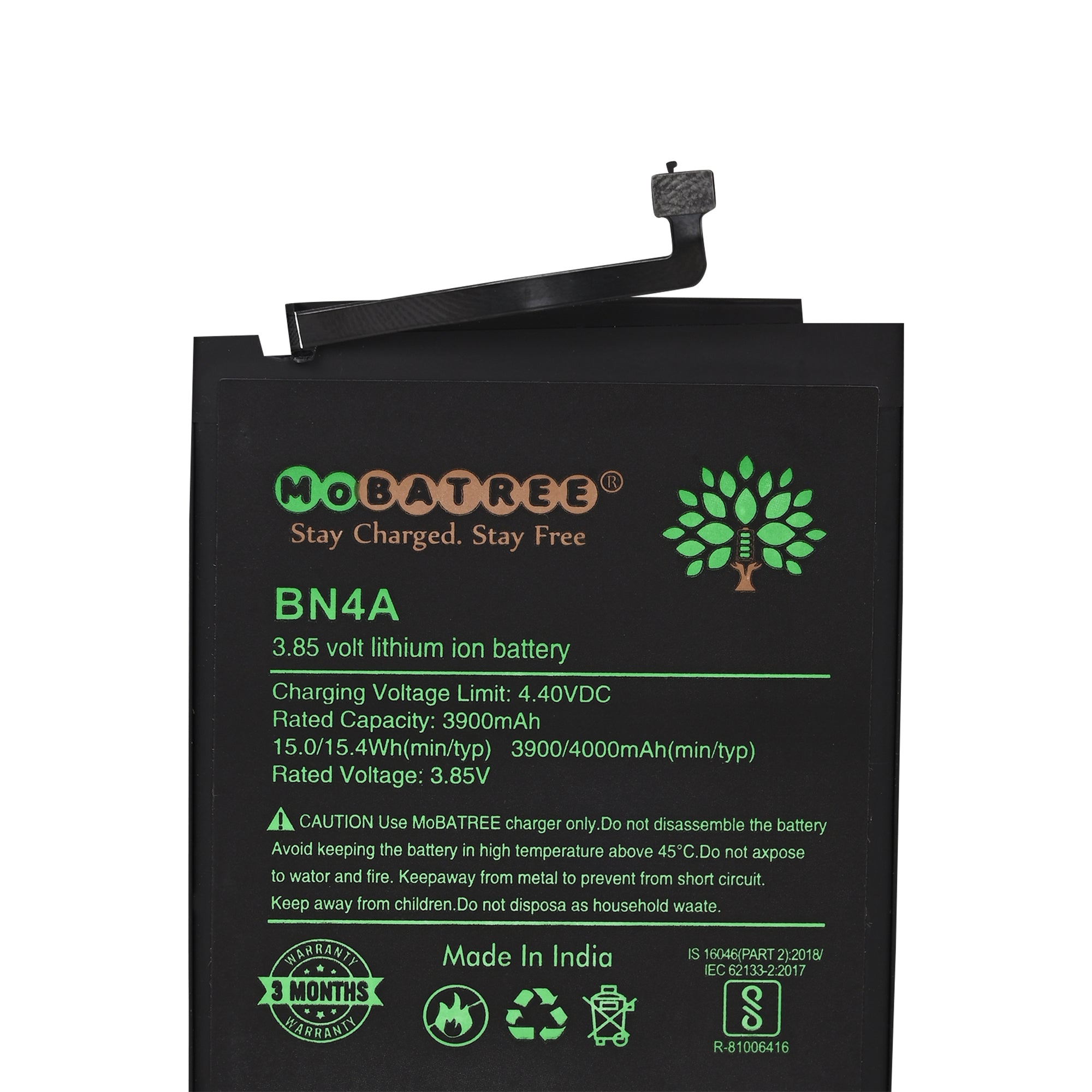 Mobatree BN4A Original Mobile Battery for Redmi Note 7, Redmi Note 7 P ...