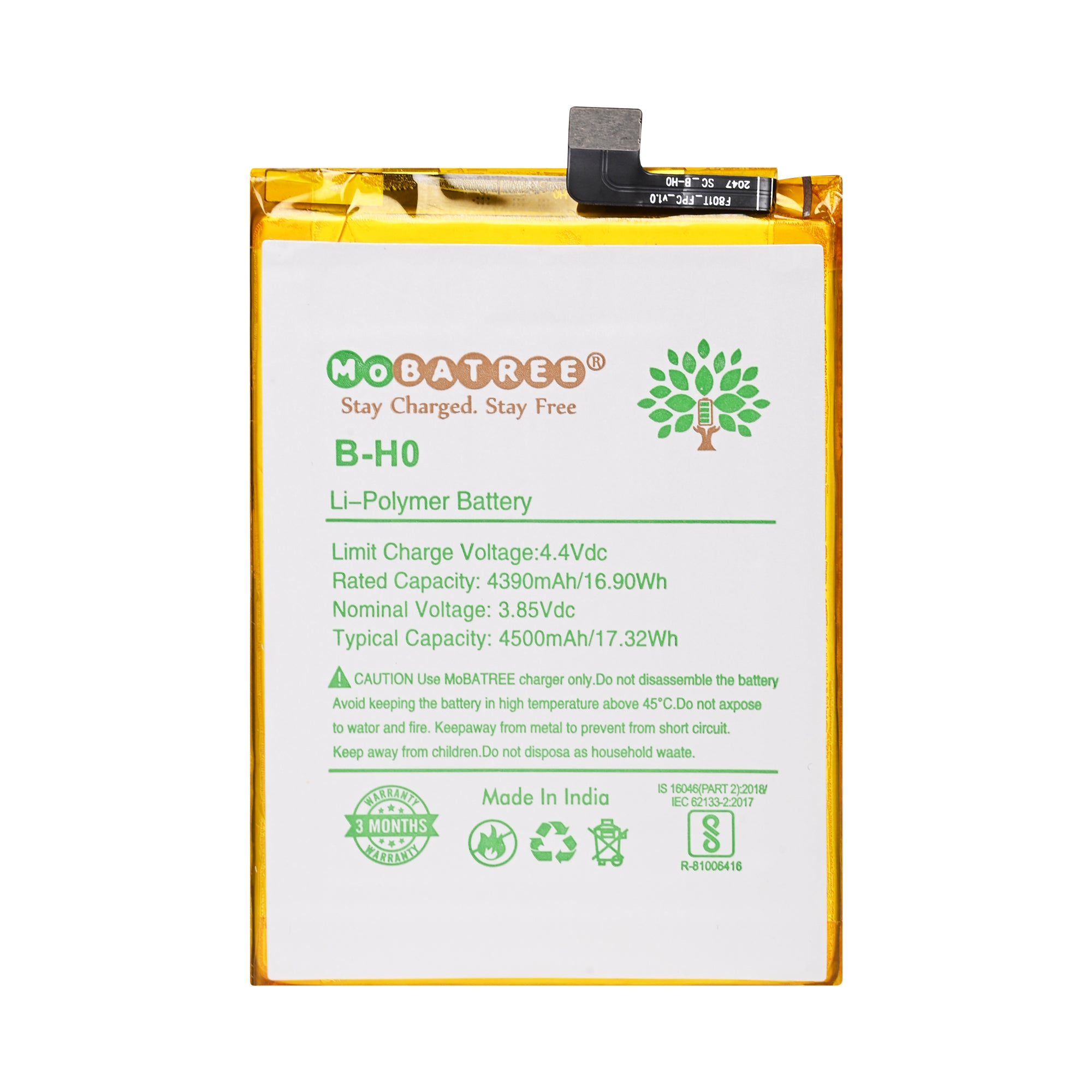 Mobatree B-H0, BH0, BHO Original Mobile Battery for VIVO S1, VIVO V17 ...
