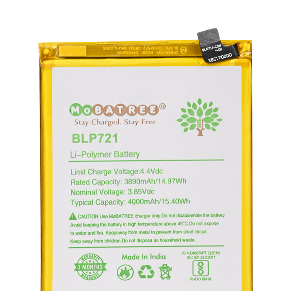 Mobatree BLP721, BLP711 Original Mobile Battery for Oppo A1K, REALME C ...