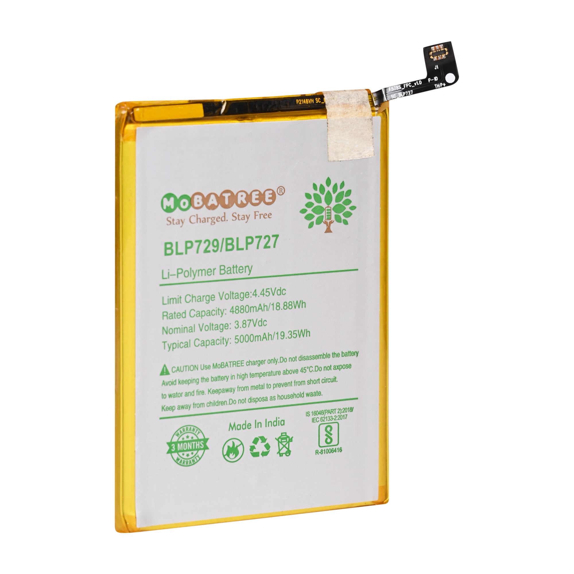 MoBatree BLP727, BLP729 Original Mobile Battery For REALME 5, Realme 5 ...