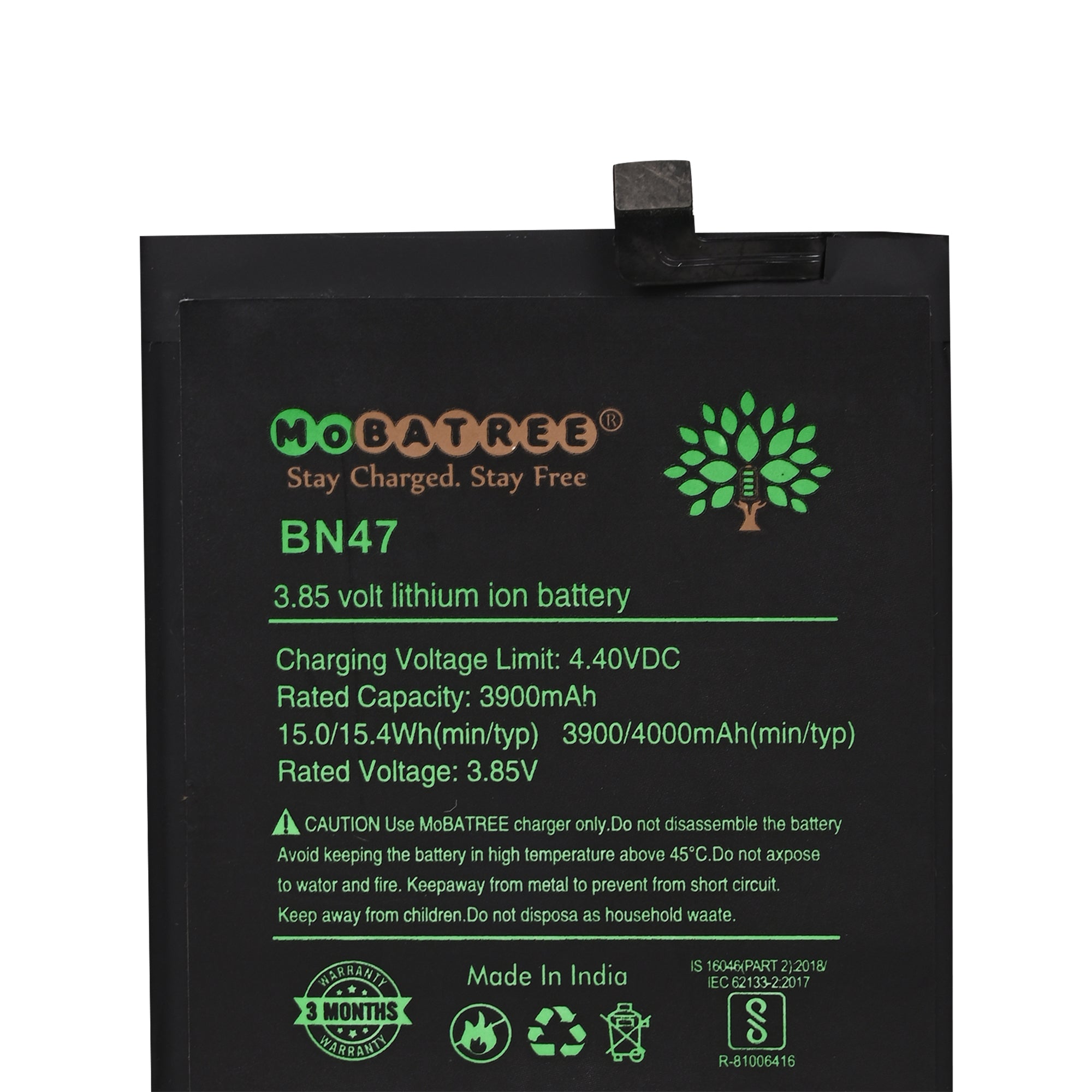 Mobatree Original Mobile Battery for Xiaomi Redmi 6 PRO - BN47, 4000mA ...
