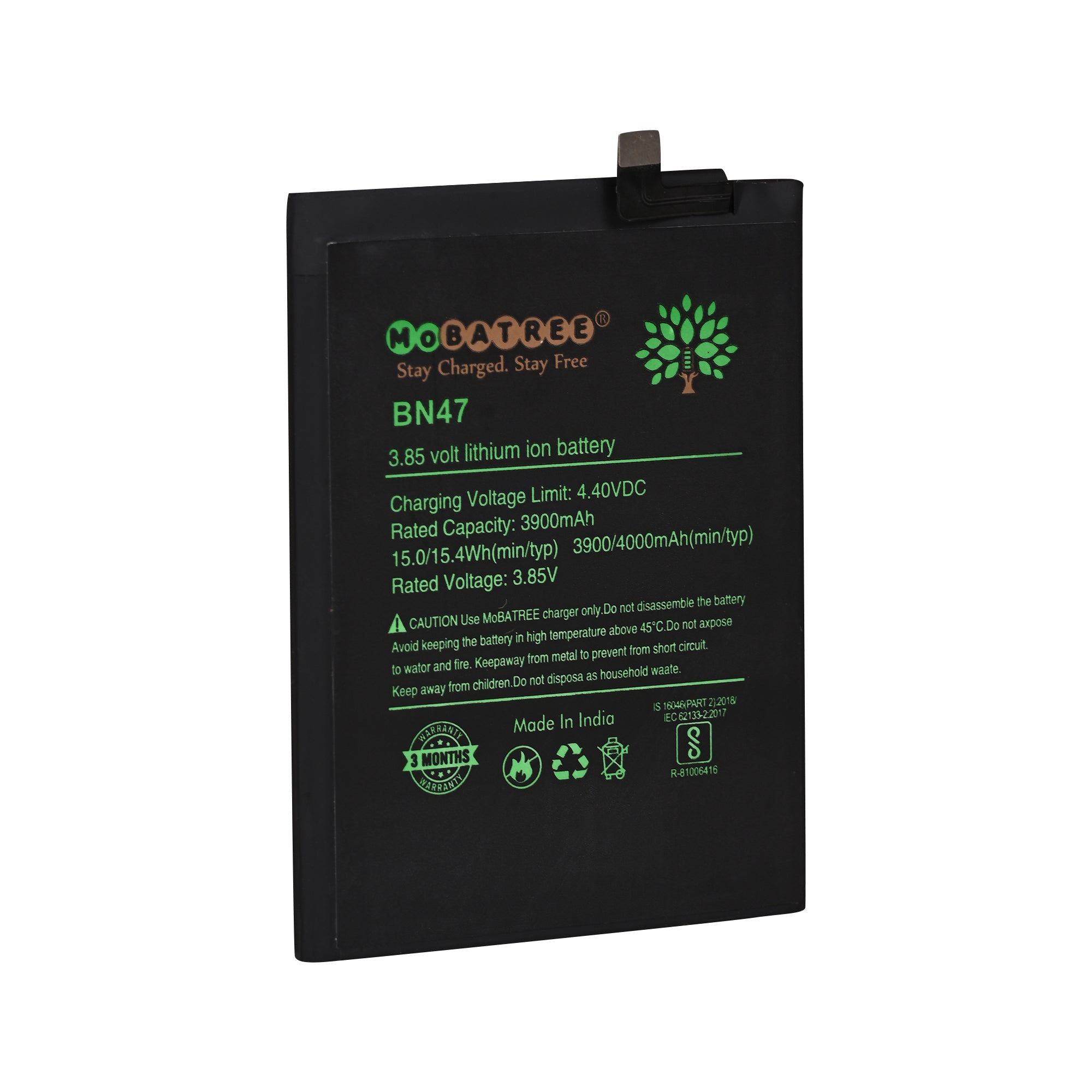 Mobatree Original Mobile Battery for Xiaomi Redmi 6 PRO - BN47, 4000mA ...