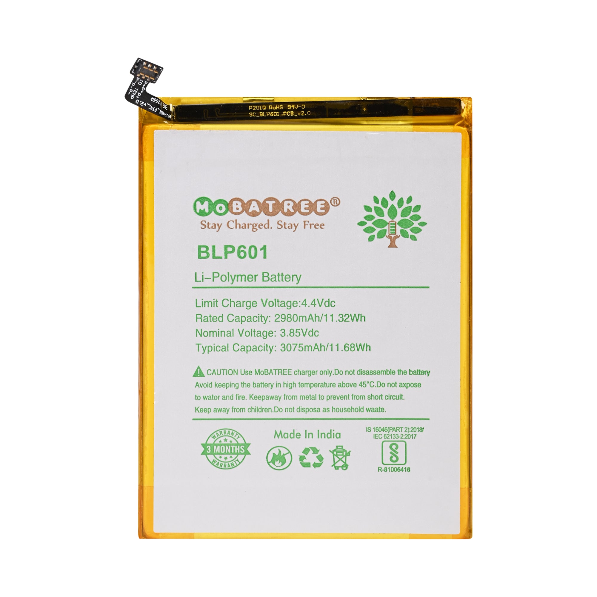 Mobatree BLP601 Original Mobile Battery for Oppo F1S, A59, 2550mAh (6 ...