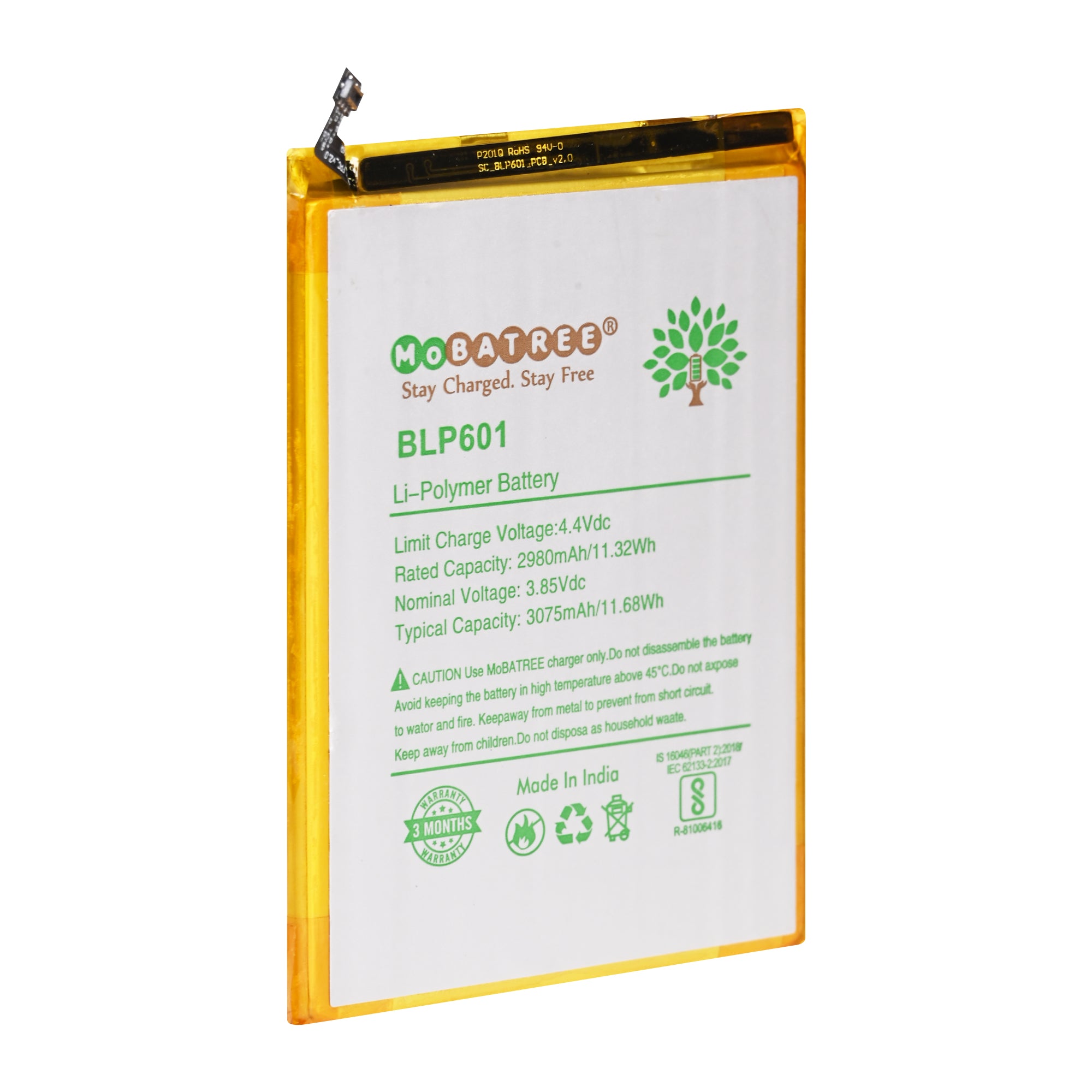 Mobatree BLP601 Original Mobile Battery for Oppo F1S, A59, 2550mAh (6 ...