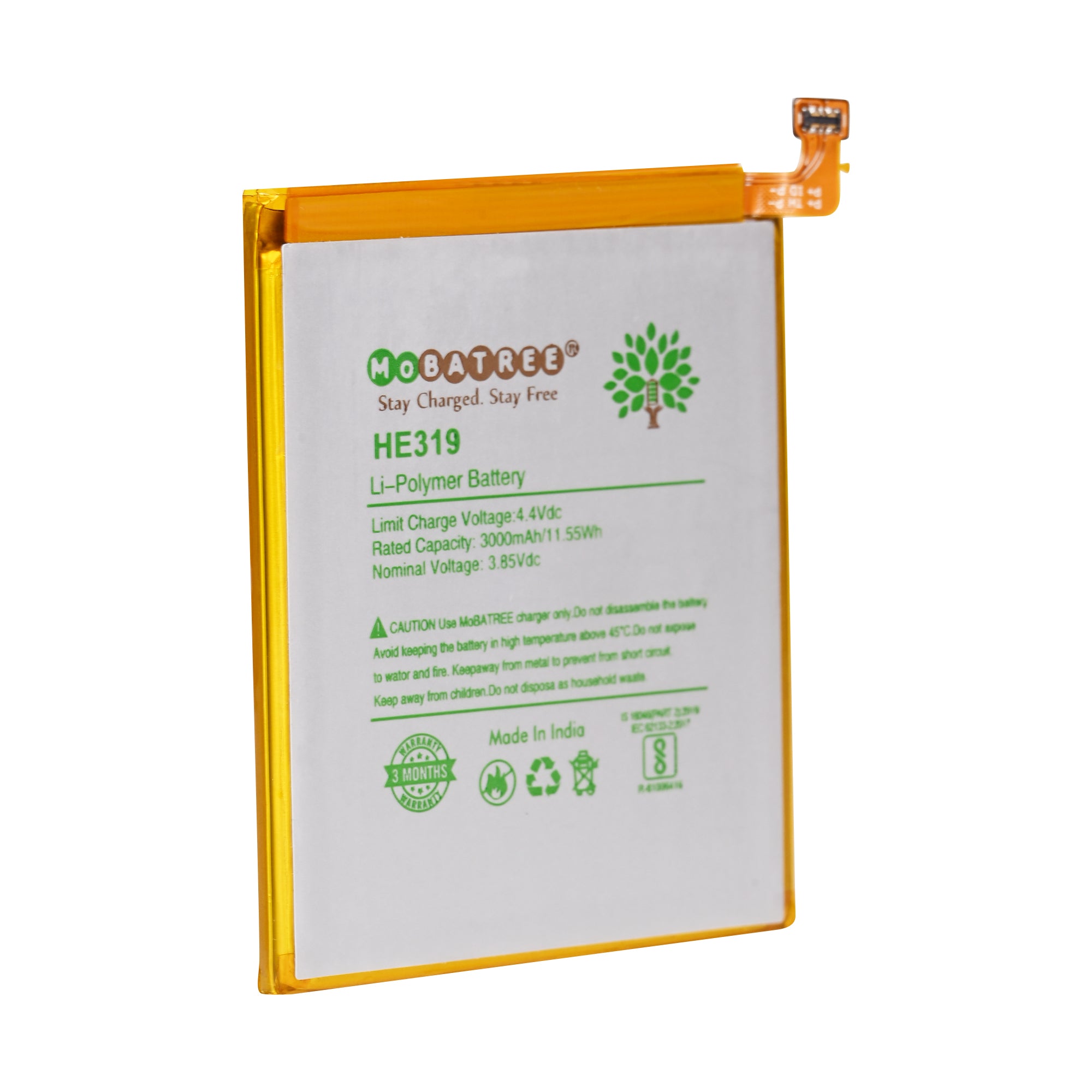 Mobatree Original Mobile Battery For Nokia 3 - HE319, 2630 mAh (6 mont ...