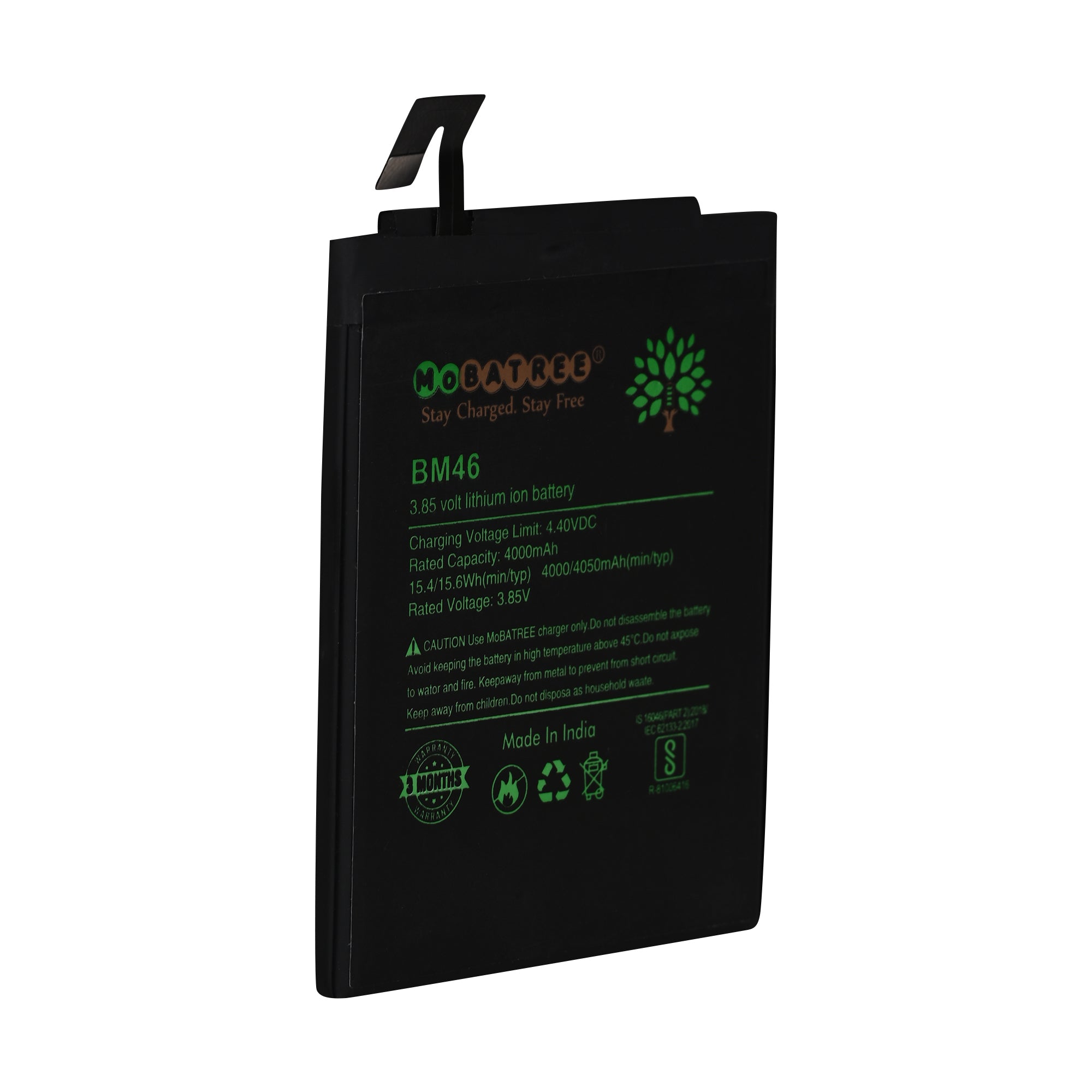 Mobatree BM46 Original Mobile Battery for Xiaomi Redmi Note 3, Note 3 ...