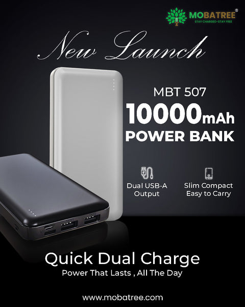 MBT 507 power bank 10000 mAh with dual USB - Mobatree