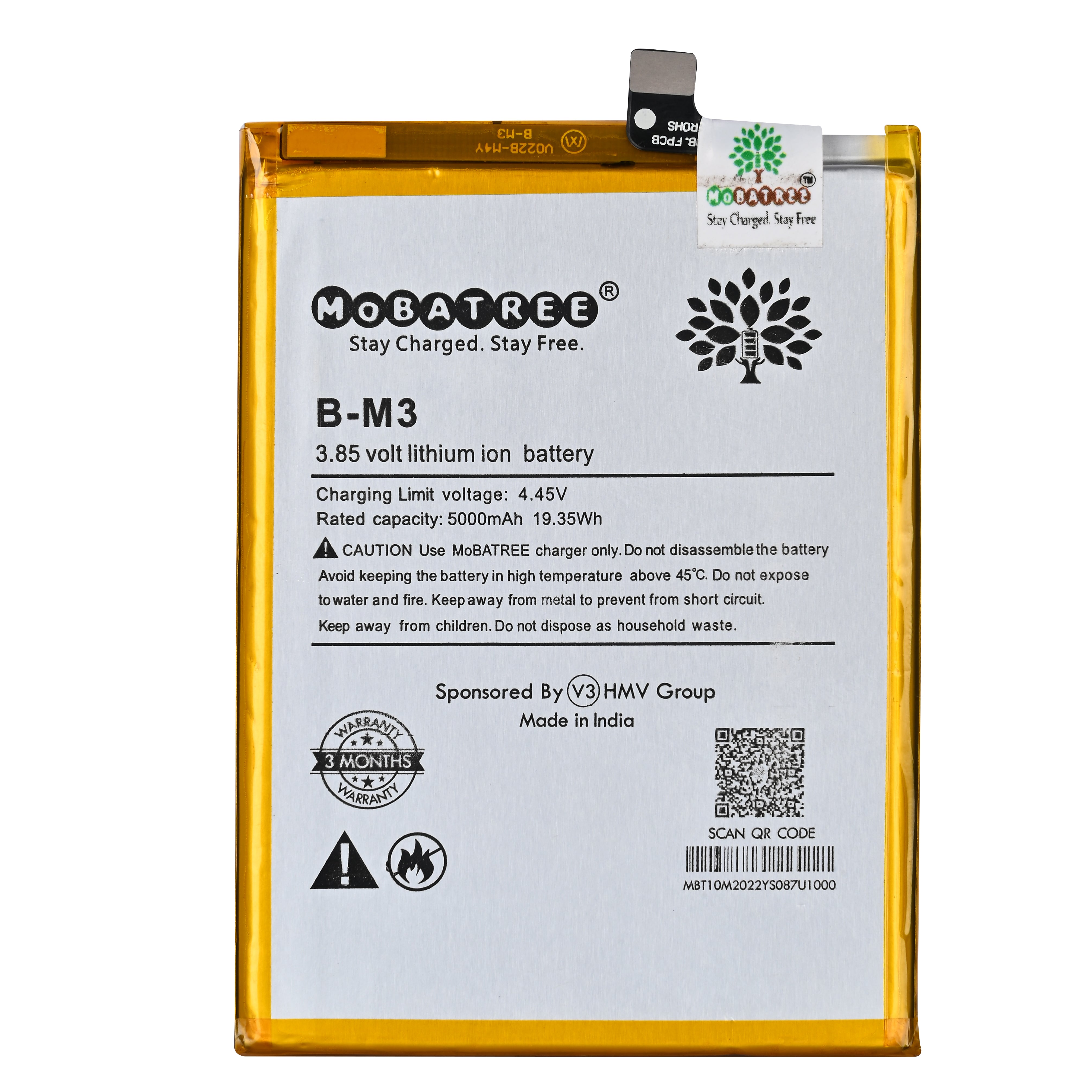 Mobatree BM3 Original Mobile Battery for Vivo Y50, Y30, Y30i 5000 mAh ...