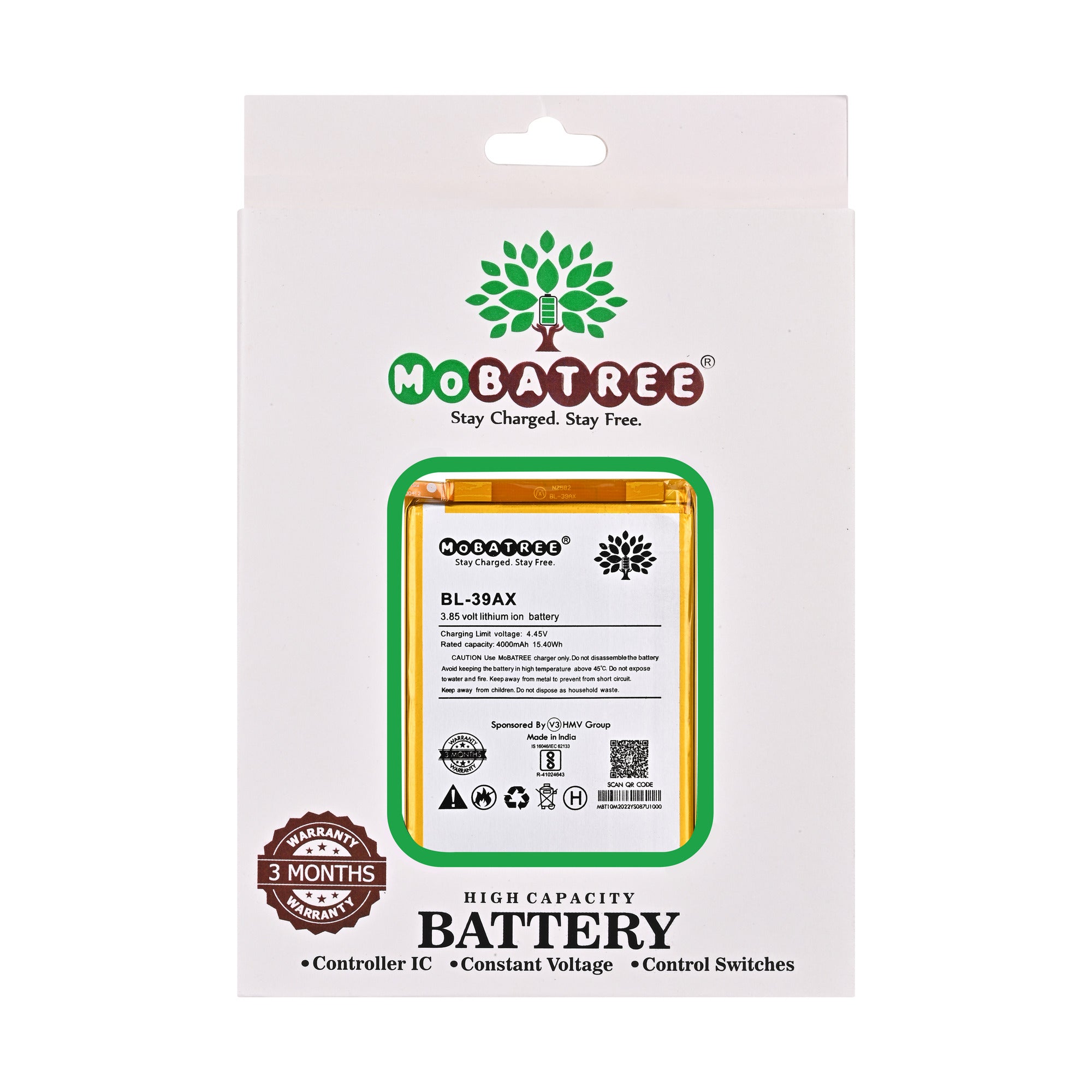 Mobatree Original Mobile Battery for Infinix Hot 4 X557 - BL39AX, 4000 ...
