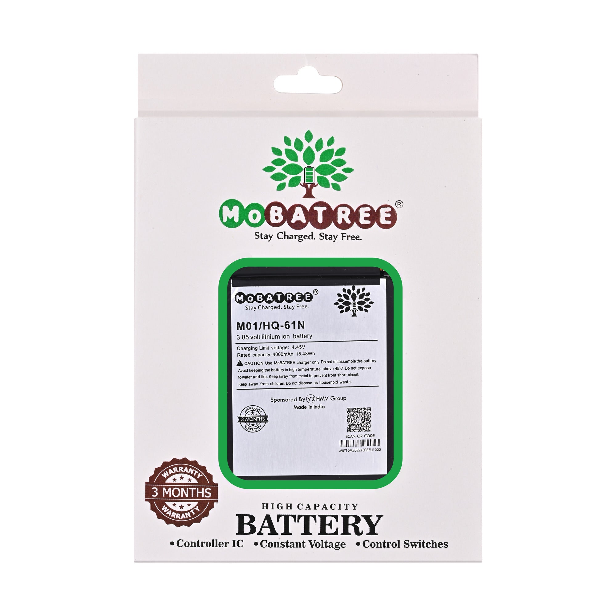 Mobatree Original Mobile Battery for Samsung Galaxy M01 - HQ-61N, 4000 ...