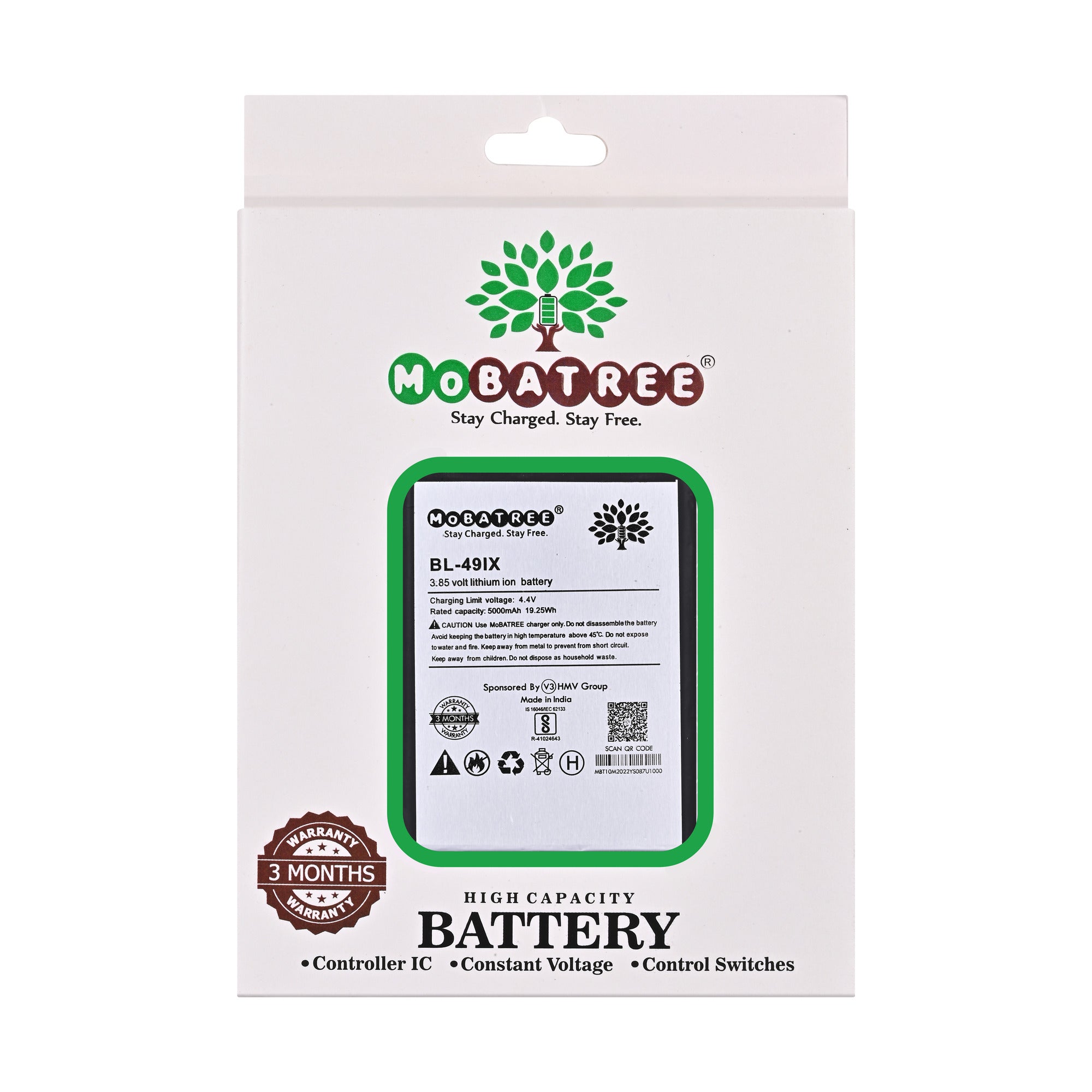 Mobatree Original Mobile Battery for Infinix HD(X612B) - BL-49lX , 500 ...