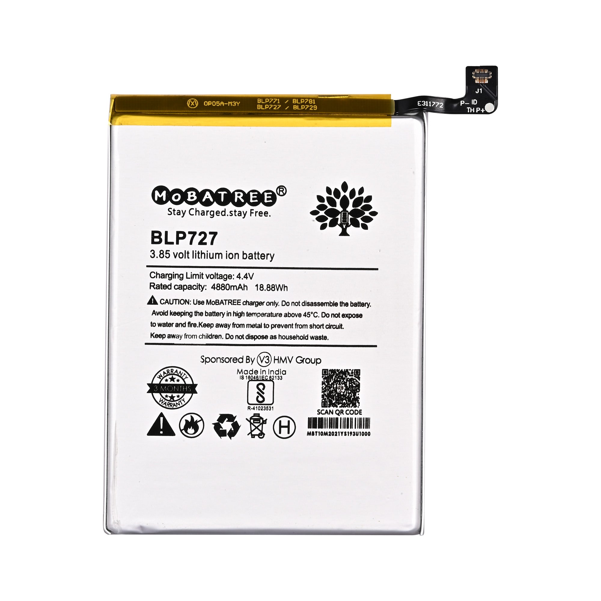 Mobatree BLP727 Original Mobile Battery for Oppo A-5 2020, A-9 2020, 4 ...