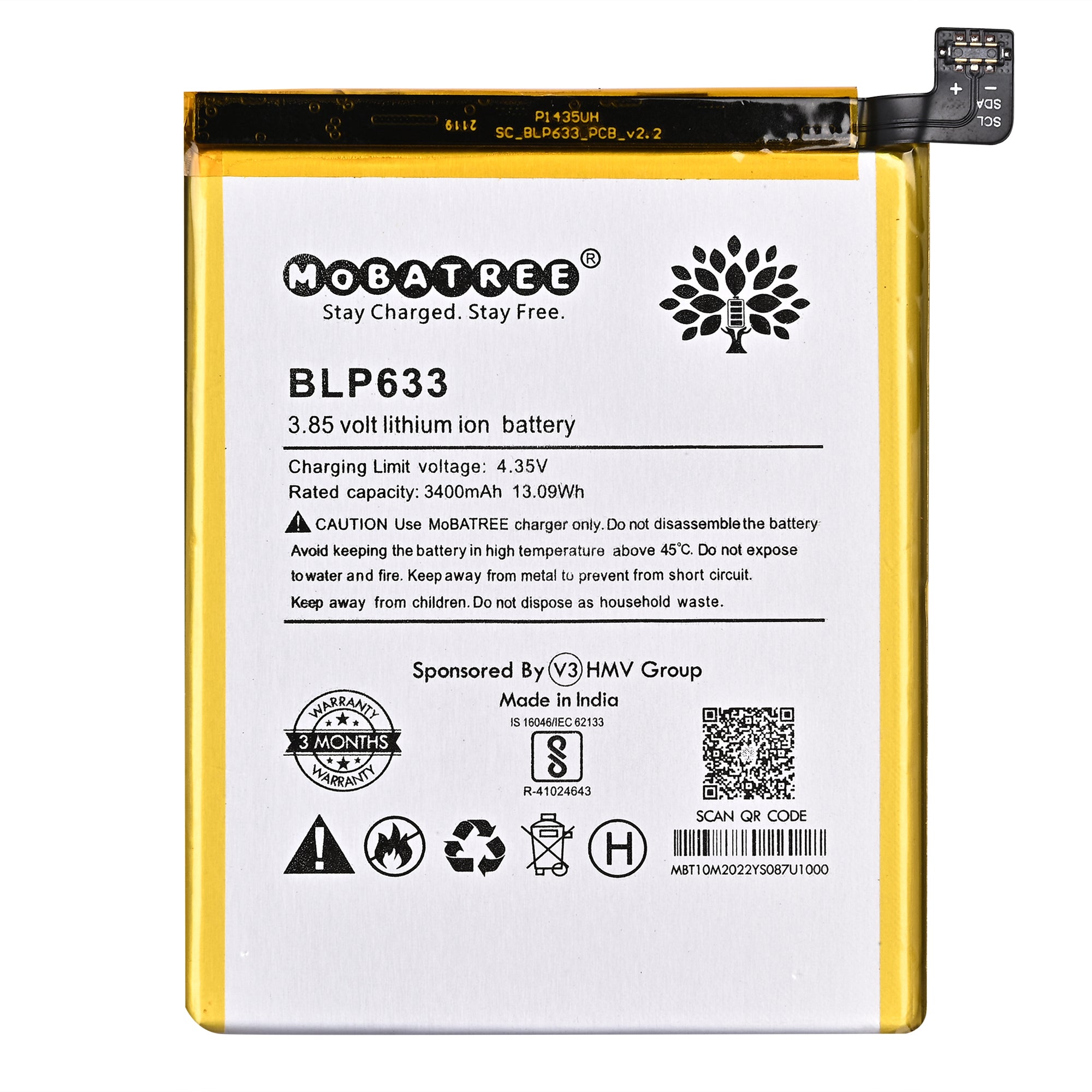 Mobatree Original Mobile Battery for OnePlus 3T - BLP633, 3400mAh (6 m ...