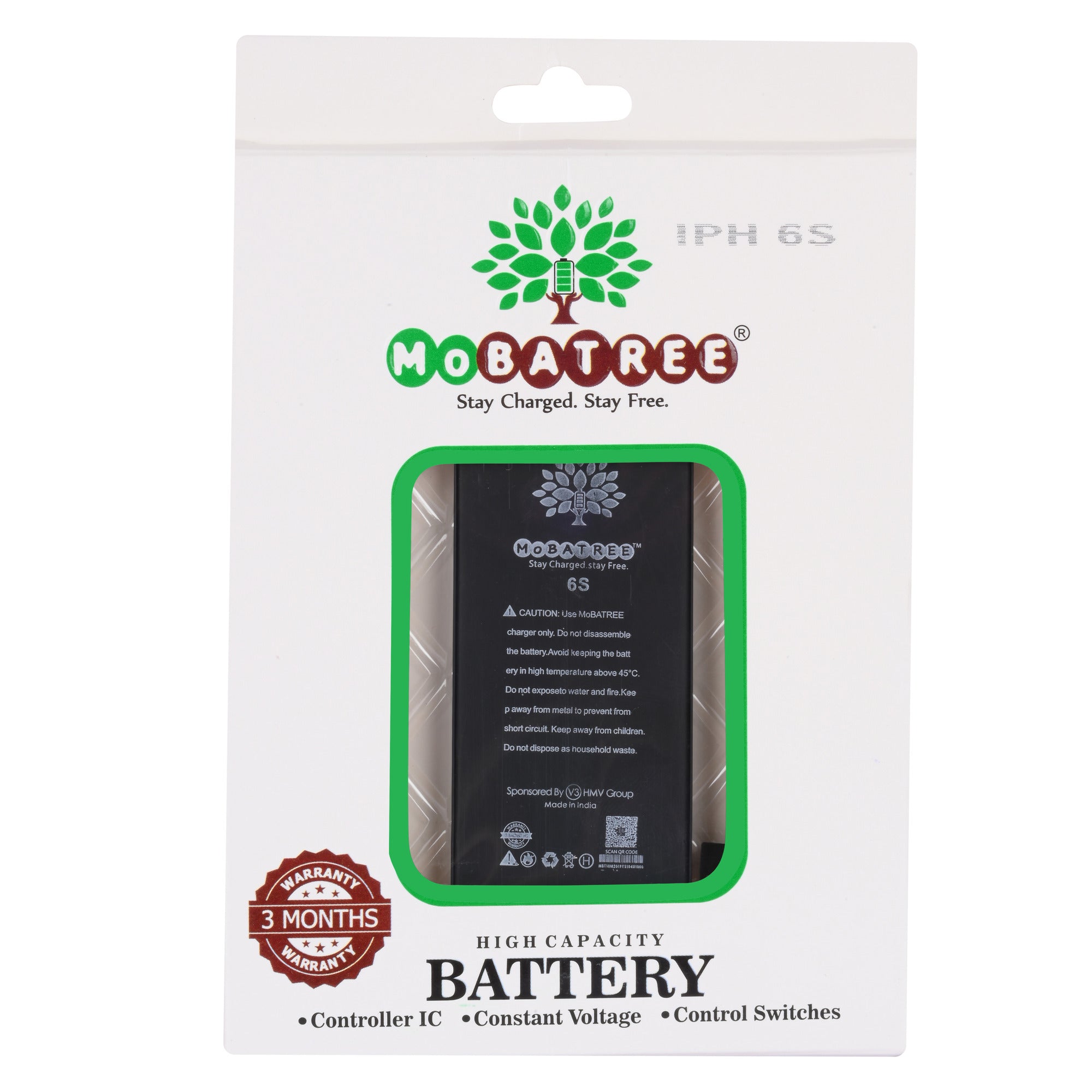 Mobatree Original Mobile Battery for iPhone 6S, 1715mAh (6 months Guar ...