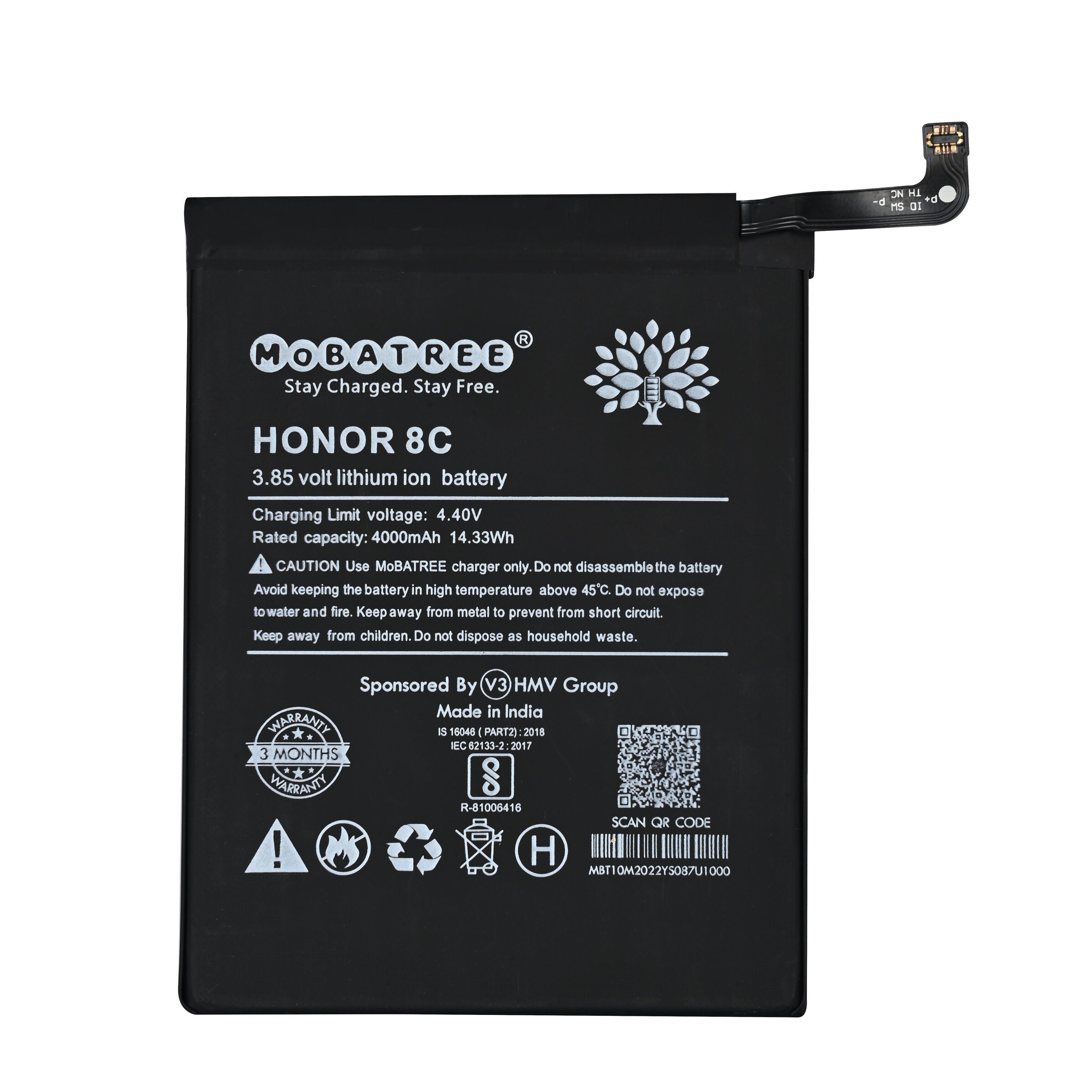 Mobatree Original Mobile Battery for Huawei Honor 8C, 4000mAh (6 month ...
